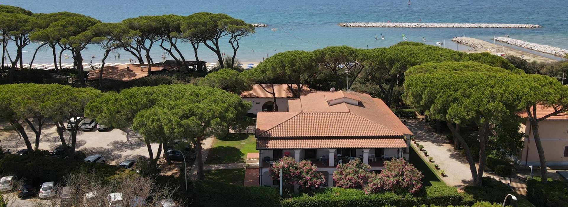 The veranda of the Il Boschetto restaurant